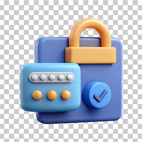 3d Locked Padlock And Password Cyber Security To Protect Personal Data User Authorization Sign