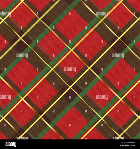 Seamless Fabric Pattern Background Vector Illustration Stock Vector