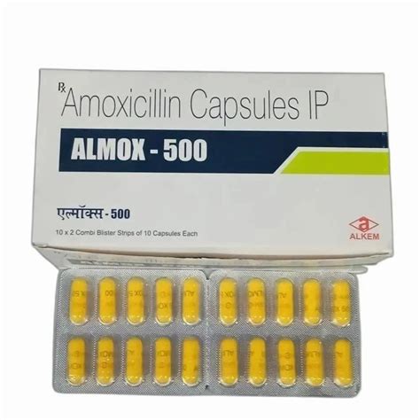 Almox 500 Mg Capsule At ₹ 276 Stripe Almox Amoxicillin Capsule 500mg In Nagpur Id 2856378709497