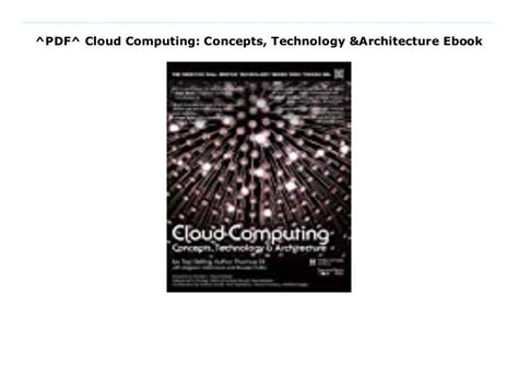 Pdf Cloud Computing Concepts Technology And Architecture Ebook