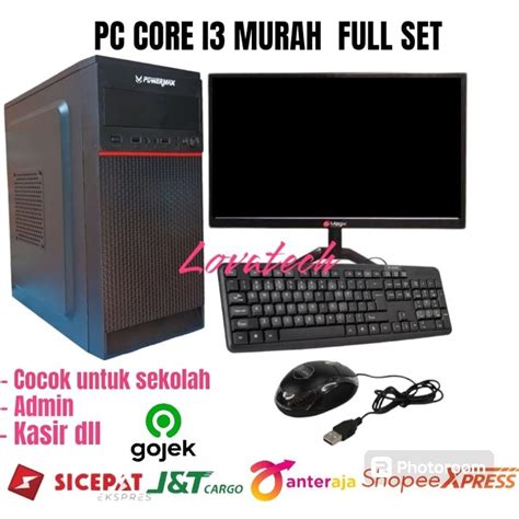 Jual CPU RAKITAN CORE I3 FULLSET MURAH PC RAKITAN FULLSET CORE I3 RAM 4GB 8GB SSD 128GB 256GB
