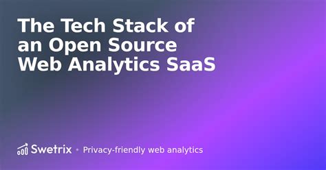 The Tech Stack Of An Open Source Web Analytics Saas Swetrix