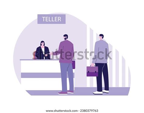 queue according serial number make transactions stock vector royalty