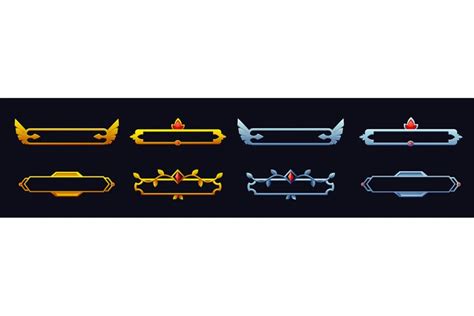 Ui Game Frames Gold And Silver Borders Medieval Decoration