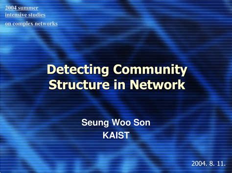 ppt detecting community structure in network powerpoint presentation