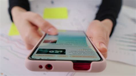Scrolling On Smartphone Screen Online Search 16631403 Stock Video At