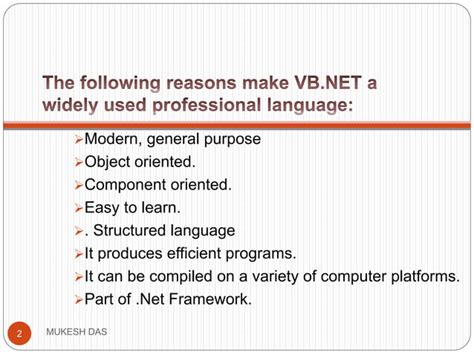 Introduction To Vb Ppt