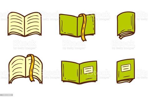 흰색 배경에 고립 된 학교 교과서 아이콘 컬렉션 지식과 교육 기호 낙서 세트 장식과 디자인을위한 손으로 그린 벡터 일러스트레이션 개념에 대한 스톡 벡터 아트 및 기타 이미지