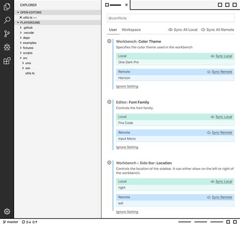 Settings Sync For Settings Gui Issue Microsoft Vscode Github