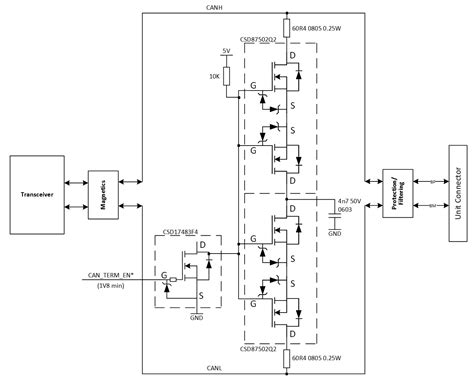 Sn65hvd72 Can Termination Using Mosfets Interface Forum Interface