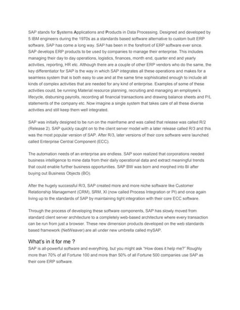 sap basic introduction pptx computing technology and computing