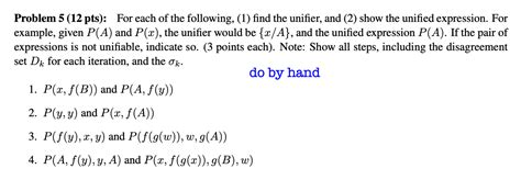 Problem 5 12pts For Each Of The Following 1 Chegg Com