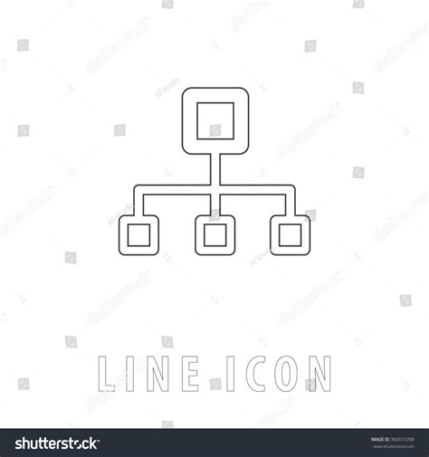Flow Chart Outline Simple Vector Icon Stock Vector Royalty Free 360915788 Shutterstock