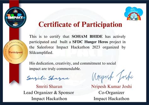 soham bhide on linkedin salesforce sfdcamplified impacthackathon sfdc hungerheros techforgood