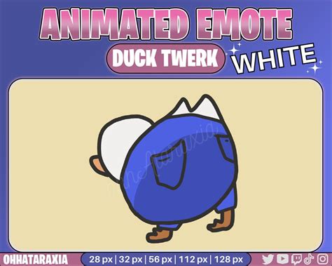 Animated Emote White Duck Twerk W Pants Chick Thicc Goose Booty Twitch Youtube Discord