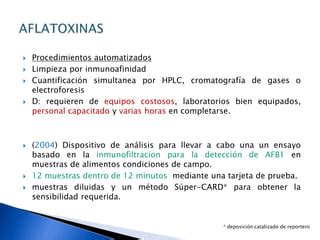 Aflatoxinas En Alimentos Pptx