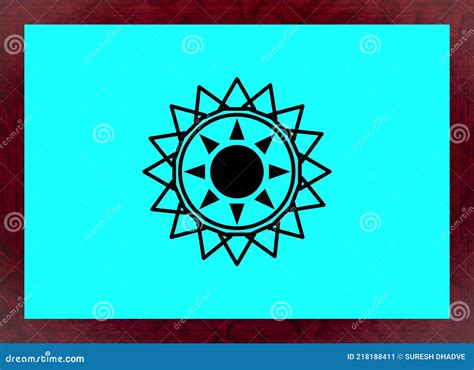 Logo Icon Symbol Design Illustration On Blu Backyound Stock