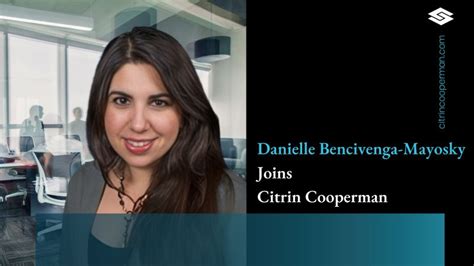 We Are Pleased To Announce That Danielle Bencivenga Has Joined The Firm