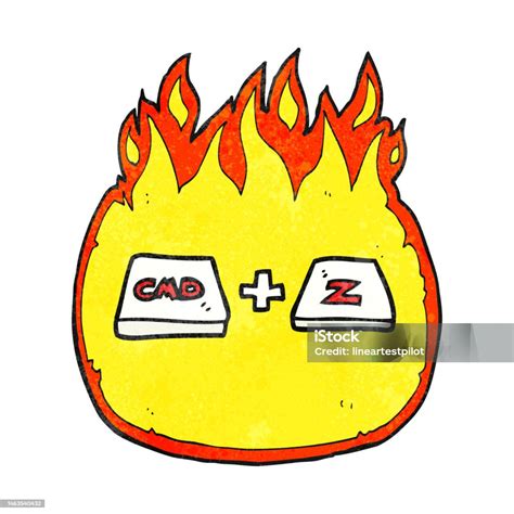 Freehand Drawn Texture Cartoon Command Z Function Stock Illustration
