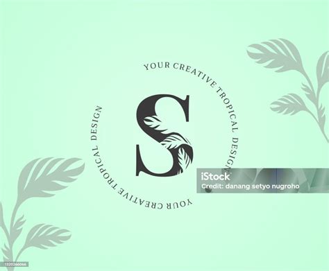 몬스터 식물 잎 텍스처 디자인 로고 아이콘 이국적인 문자 S 로고 창조적 인 열대 몬스터 식물 알파벳 자연 로고 템플릿 0명에 대한 스톡 벡터 아트 및 기타 이미지 Istock