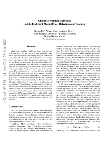 pdf global correlation network end to end joint multi object