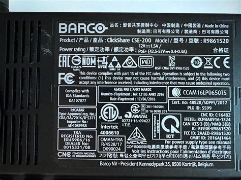Barco Clickshare CSE System With Wireless Button Computers Tech Office Business