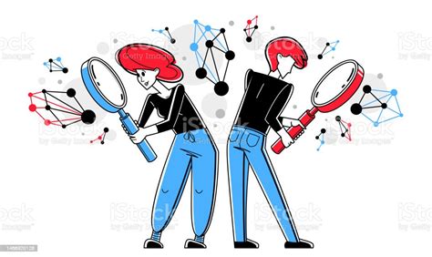 과학자들은 과학 분자를 발견하고 실험 벡터 개요 그림 실험실 과학 연구 또는 발명 교육을 만듭니다 개성 개념에 대한 스톡 벡터 아트 및 기타 이미지 Istock