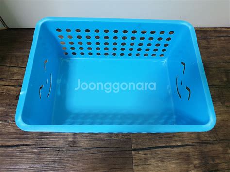 플라스틱 사각 바구니 수납선반공간박스 중고나라