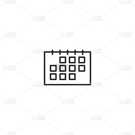 简单的日历图标在黑色