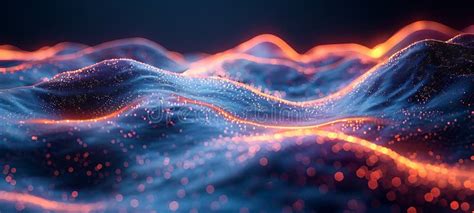 Abstract Background With Digital Waveforms Stock Illustration Illustration Of Digital Motion