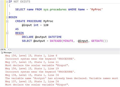 Sql Server Fix Incorrect Syntax Near The Keyword Procedure Sql Authority With Pinal Dave