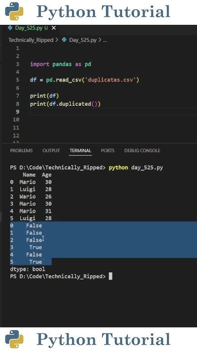 Identify And Drop Duplicate Rows With Pandas Python Tutorial Youtube