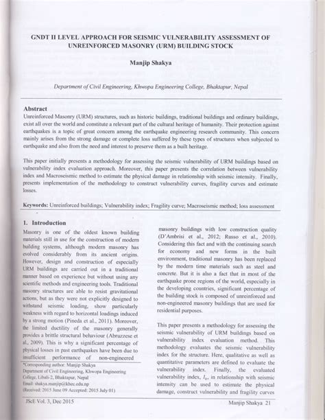 Pdf Gndt Ii Level Approach For Seismic Vulnerability Assessment Of