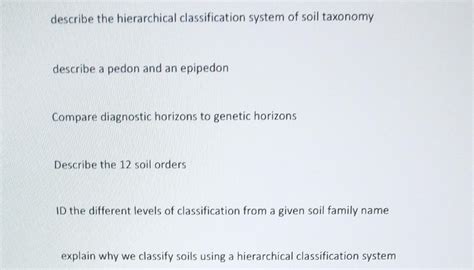 Solved Describe The Hierarchical Classification System Of
