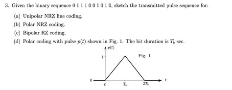Solved Given The Binary Sequence Sketch The Chegg