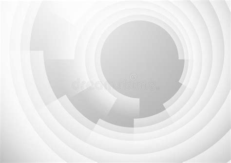 Grey White Geometric Tech Abstract Concept Background Stock Vector