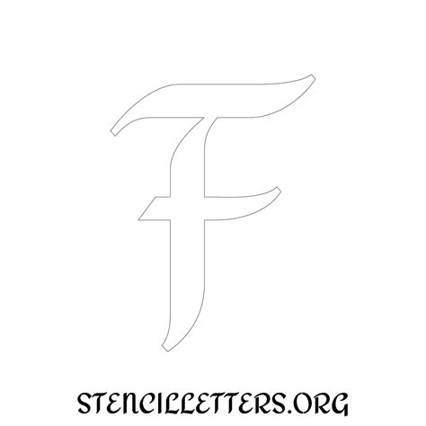 5 Inch Free Printable Individual 112 Formal Uppercase Letter Stencils