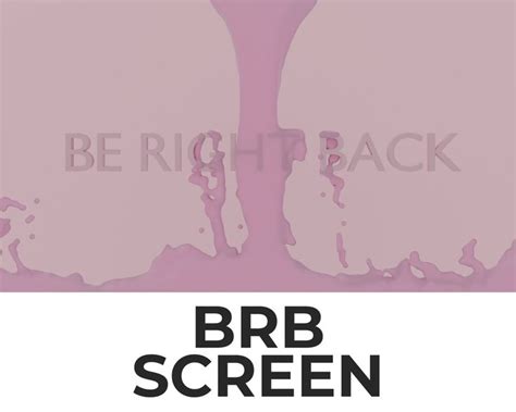 Milk Be Right Back Screen Brb Animated Scene Cute Kawaii Pink Twitch Overlays For Streamers