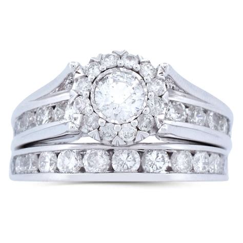2 Ct Tw Diamond Wedding Sets In 14k White Gold Payrolljewelry