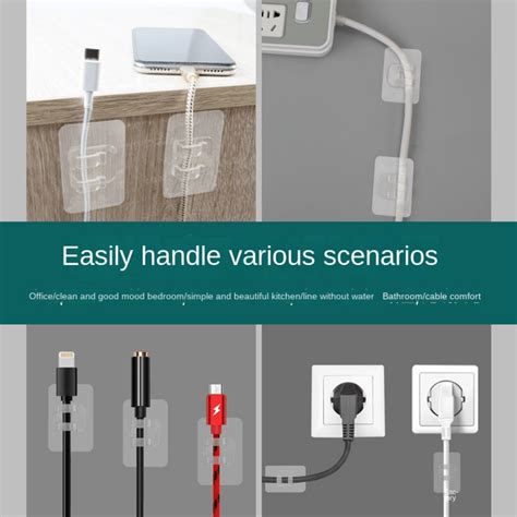 Cable Fixer Self Adhesive Cable Clips Wire Management Organizer Wall