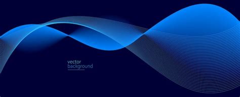 Premium Vector Flowing Dark Blue Curve Shape With Soft Gradient Vector Abstract Background