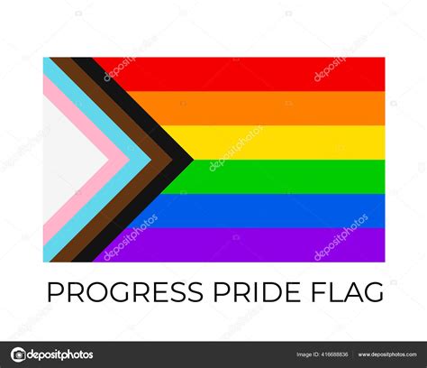 Progress Pride Rainbow Flags Symbol Lgbt Community Vector Flag Sexual