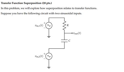 Solved Transfer Function Superposition 20 Pts In This