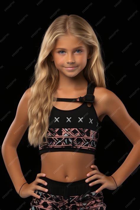 Premium Photo Girl Full Body Standing In Gymnastics Uniform