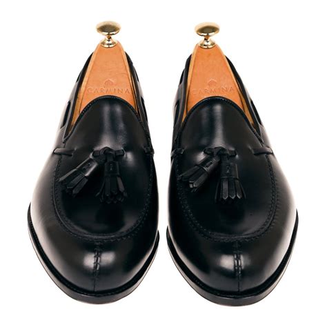 Black Tassel Loafers Carmina Shoemaker