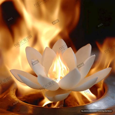 Ai创作图唯美火莲花 寓意浴火重生涅槃重生 新中式火焰 圣火莲花 莲花蜡烛灯 火莲 莲花座蜡烛 火莲花 佛怒火莲 火焰涅槃 花瓣火焰花朵花朵 莲瓣炉 佛火 宝焰 花瓣花朵花瓣火焰花朵nipic