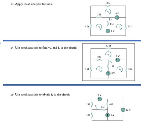 Solved Apply Mesh Analysis To Find I Use Mesh Chegg