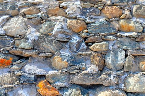 Textured Stone Wall With A Mix Surfaces Stock Image Image Of Layered