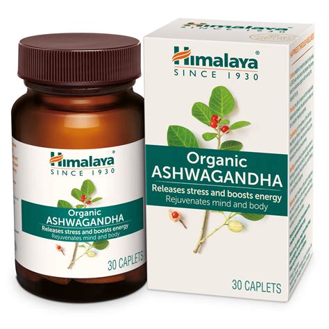 Buy Himalaya Organic Ashwagandha 30 Caplets 60 Caplets Himalaya