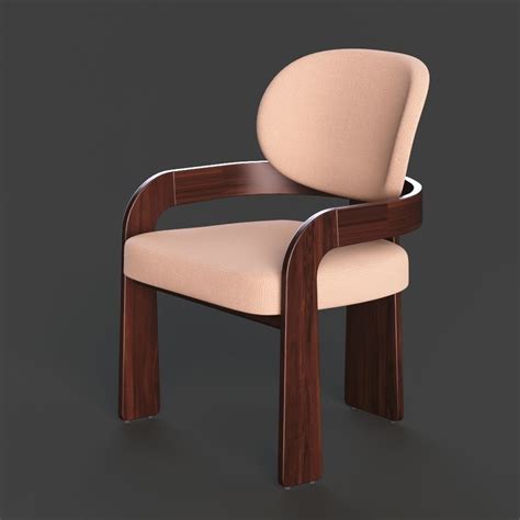 Lua Armchair 3d Model Rigged Cgtrader